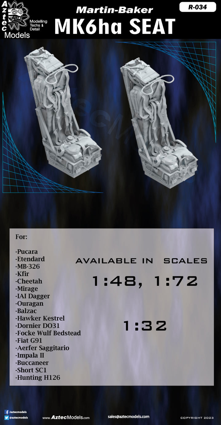 R-034 Martin Baker MK6ha seats – Aztec Models