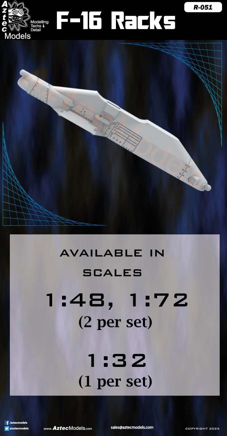 R-051 ECIPS+MVS Pylons for F-16AM Block 20 – Aztec Models