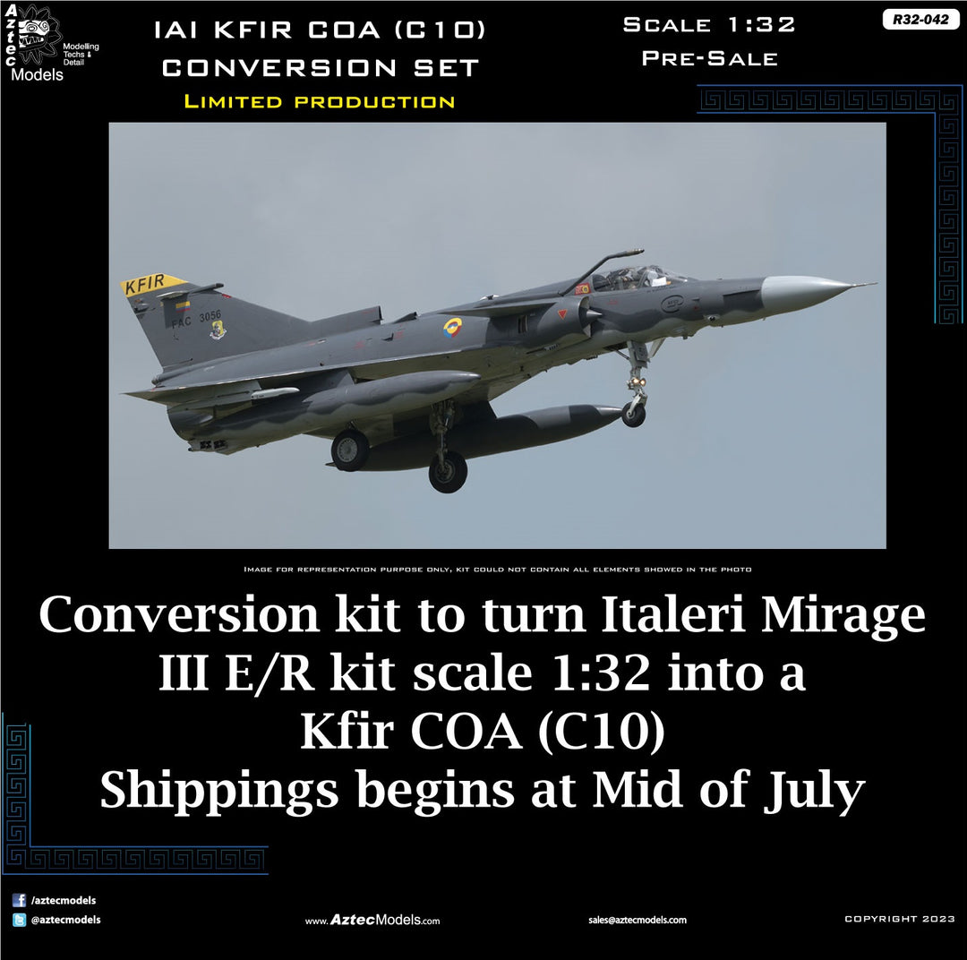 R-042 IAI Kfir COA (C10 variant) Conversion Limited Production – Aztec Models