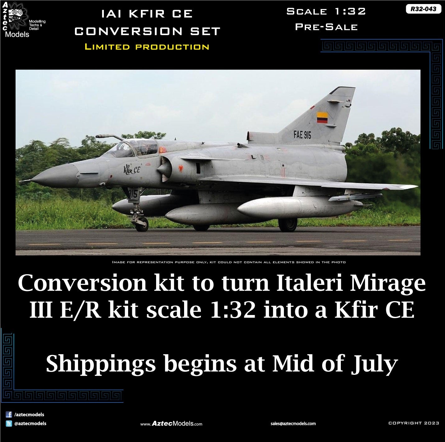R-043 IAI Kfir CE (C10 variant) Conversion Limited Production – Aztec Models