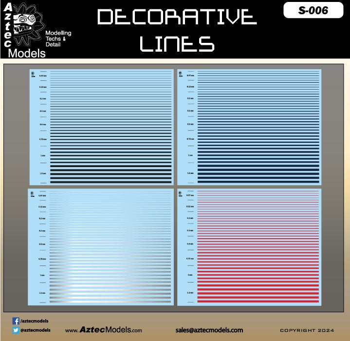 S-006 Decorative Lines – Aztec Models