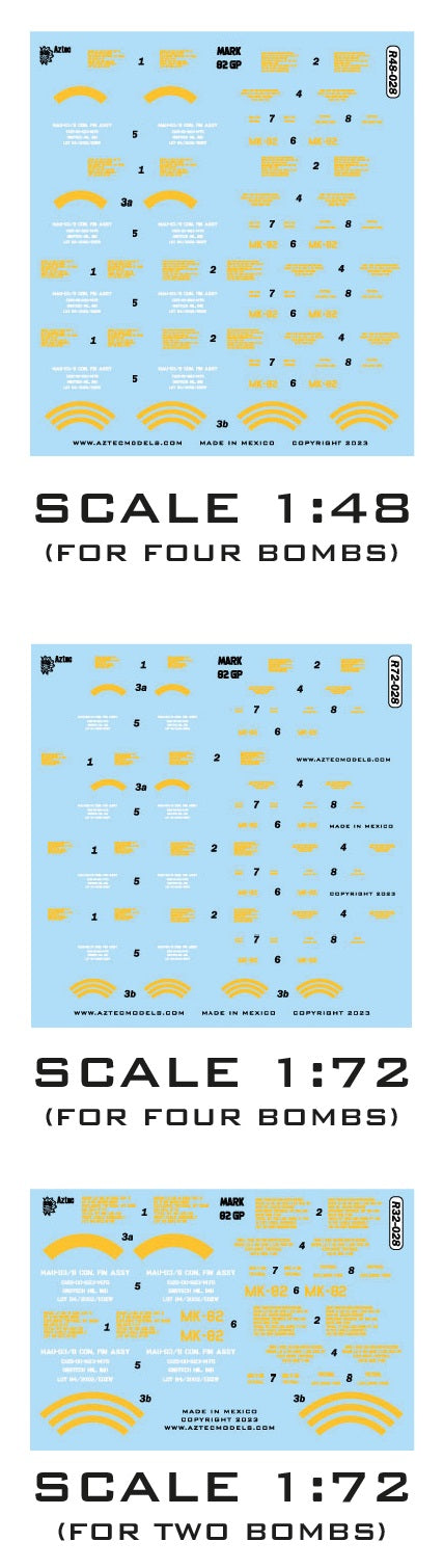 R-028 Stencil for Mark 82 GP bomb – Aztec Models