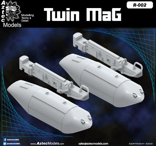 R-002 Twin-Cannon Machine Guns set – Aztec Models