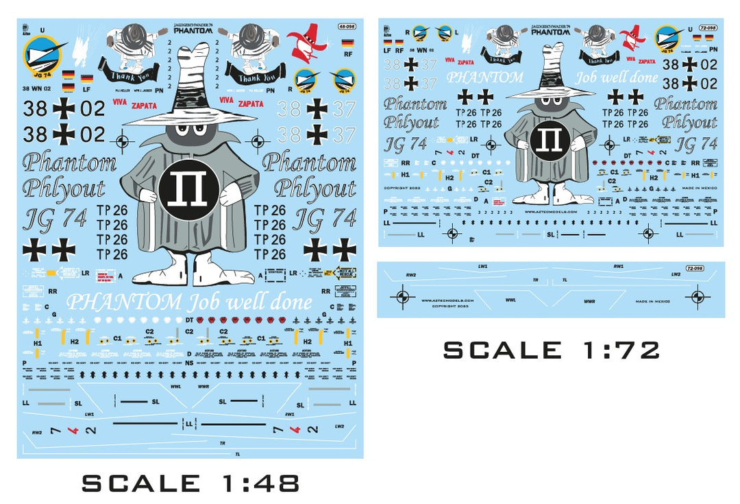D-098 Jagdegschwander 74 F-4F Phantom Zapata – Aztec Models