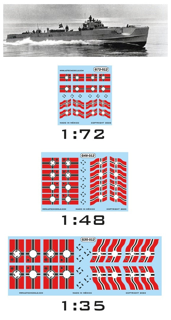 G-012 Axis Schnellboot flags – Aztec Models